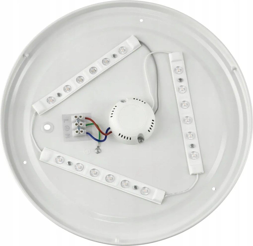 BERGE Přisazený LED stropní panel 12W 860lm Kulatý černý NW