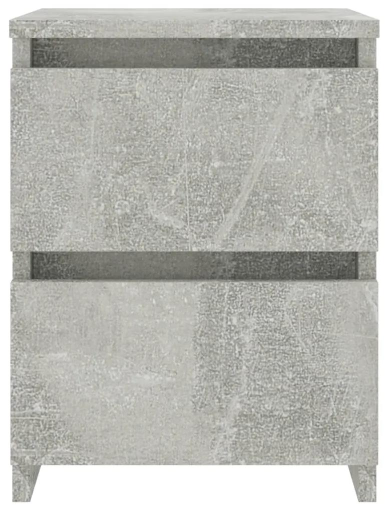 vidaXL Noční stolky 2 ks betonově šedé 30 x 30 x 40 cm dřevotříska