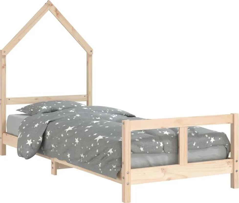 vidaXL Dětská postel 80 x 200 cm masivní borové dřevo [834564] Barva: Bílá