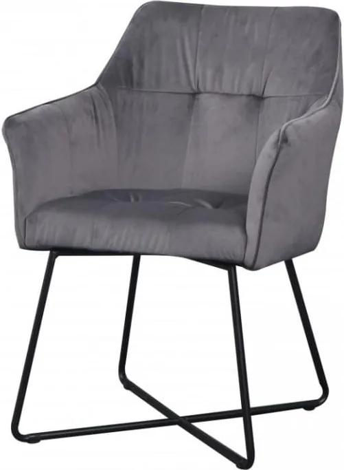 Inviro Jídelní židle CROCE, stříbrná šedá