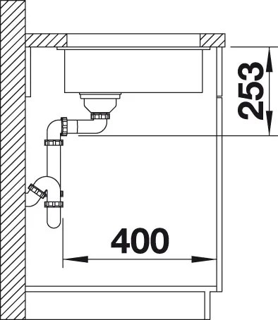 Granitový dřez Blanco SUBLINE 160-U aluminium 513400