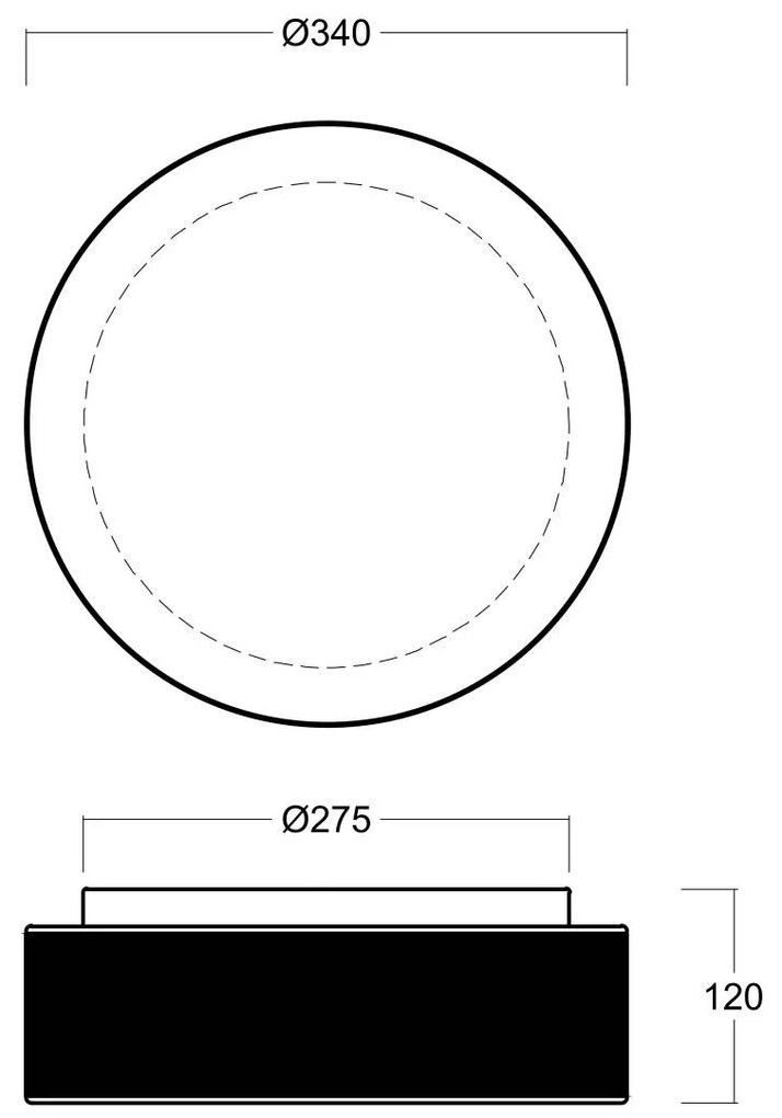 Stmívatelné stropní LED svítidlo Osmont ERIS C2 IP43 DALI Varianta: 18 W, 1350/1410 lm, 2CCT