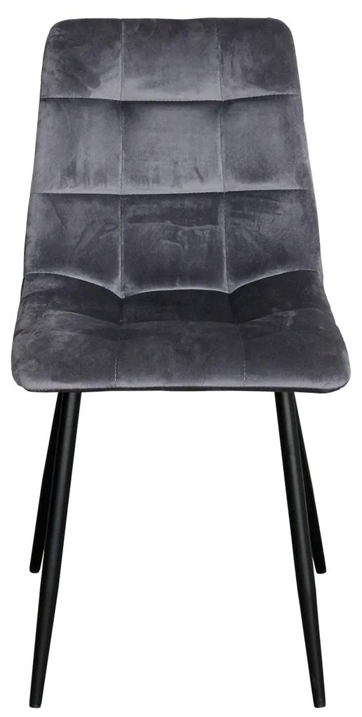 IDEA Jídelní židle BERGEN šedý samet