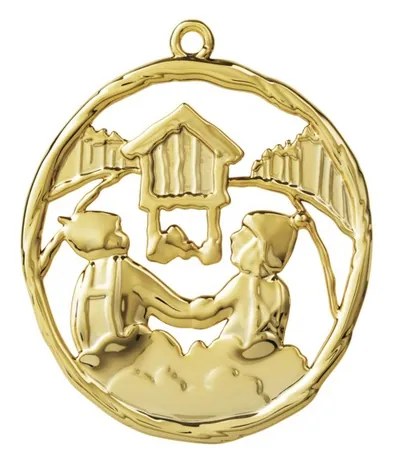 Vánoční ozdoba Cabin Elf Gold 7,5 cm Rosendahl