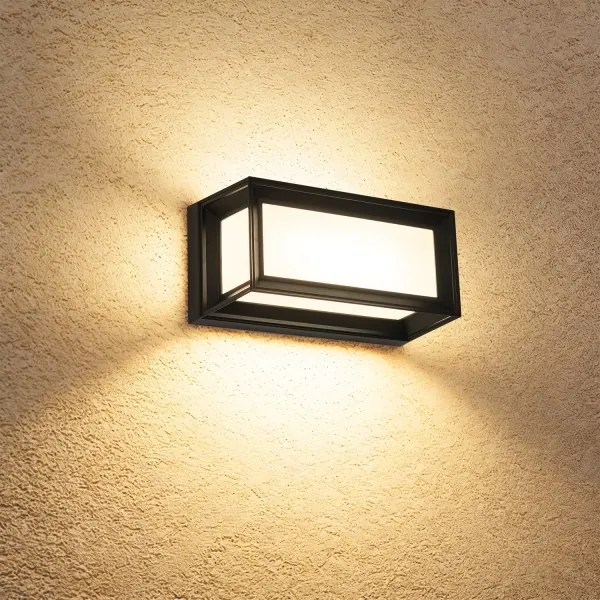 Brilagi - LED Venkovní nást. svítidlo se senzorem PARKER LED/12W/230V černá IP44