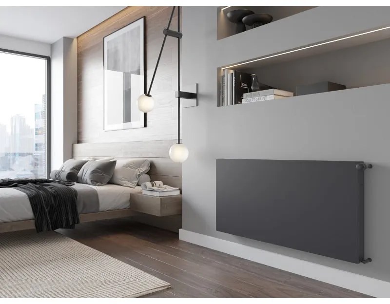 Mexen CF21, panelový radiátor 600 x 1000 mm, boční připojení, 1210 W, antracitová, W421F-060-100-66