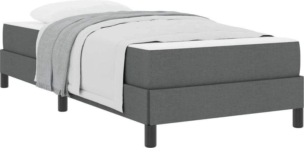 Postel s boxspringem Tmavě šedá 90 x 200 cm textil 3398459