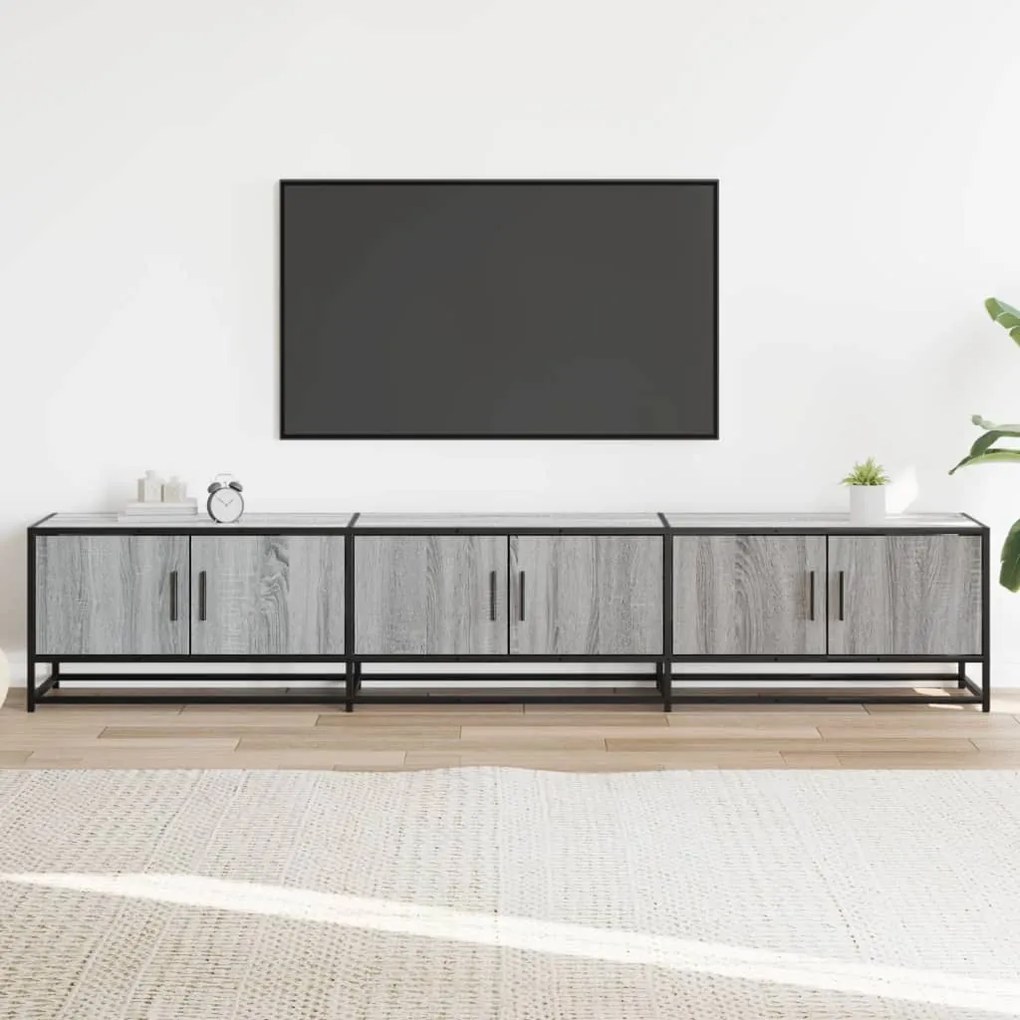 TV skříňka šedá sonoma 210 x 35 x 41 cm kompozitní dřevo 3300793