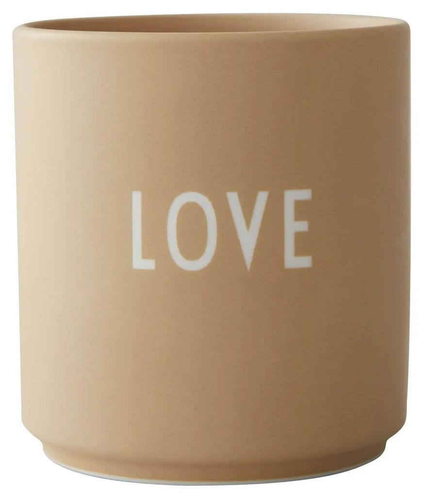 DESIGN LETTERS Porcelánový hrnek Love Beige 300 ml, béžová barva, porcelán