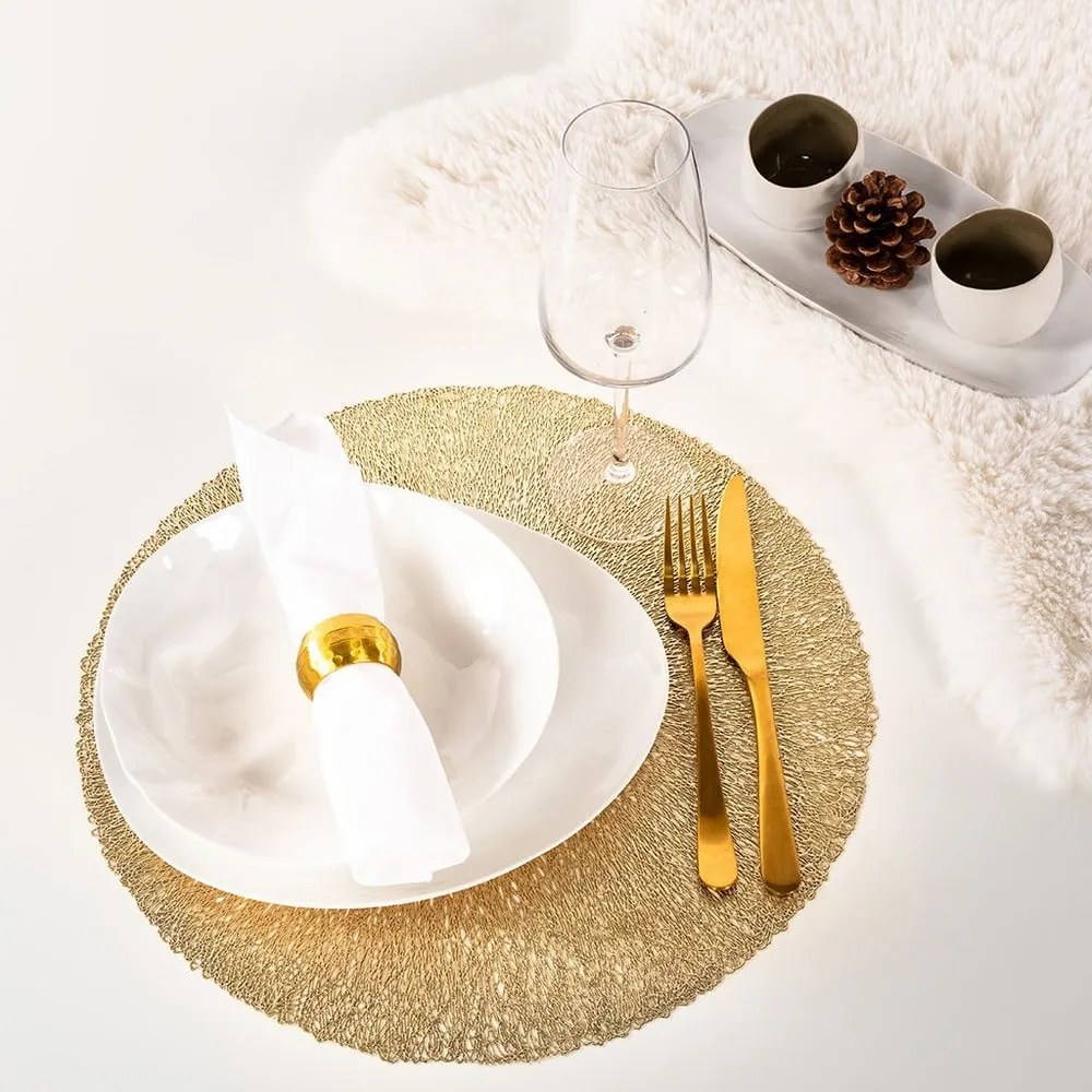 Prostírání ve zlaté barvě Tiseco Home Studio, ⌀ 38 cm