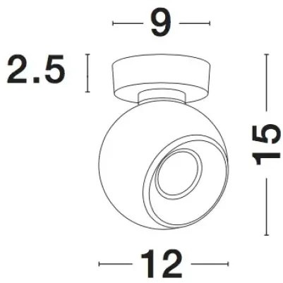 Moderní bodové svítidlo Tore 12 bílé