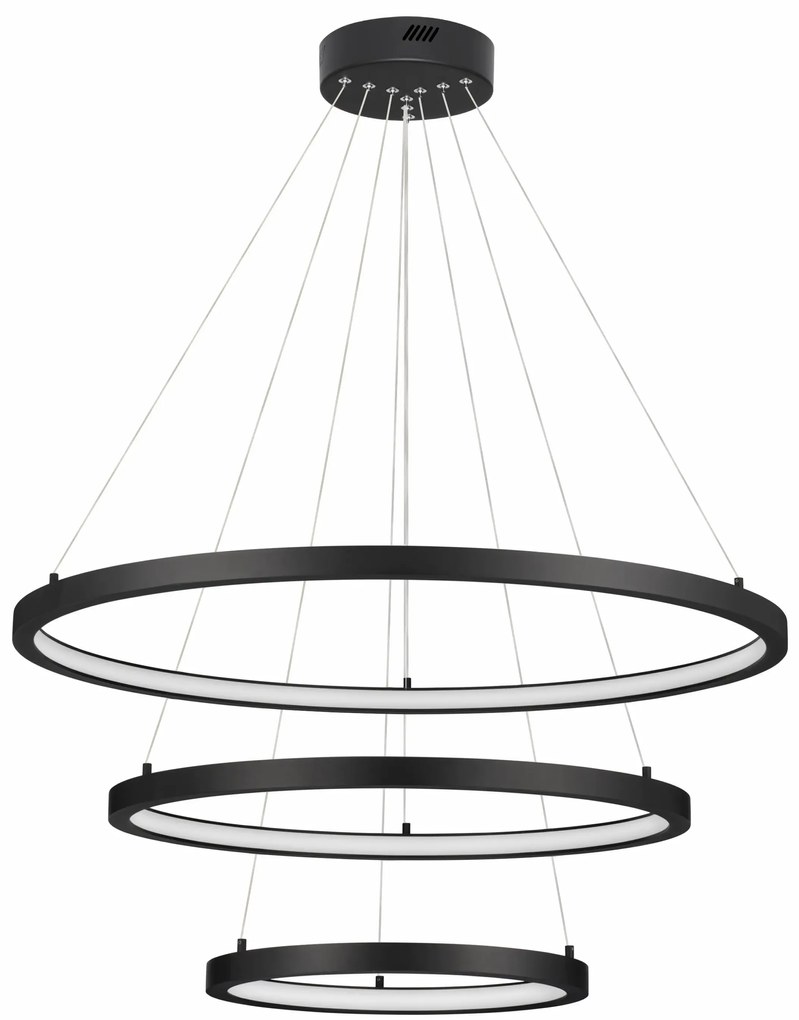 LED lustr Empatia 180 černé