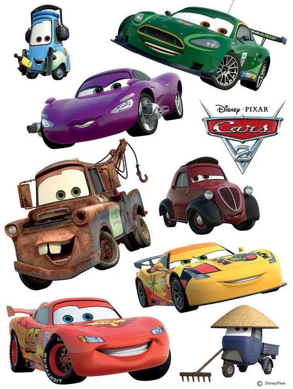 AG Design Disney Cars Auta - samolepka na zeď 30x30 cm