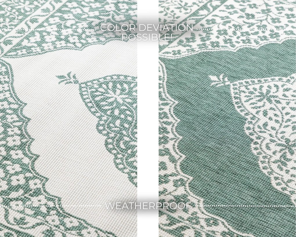 ELLE Decoration, Kusový koberec Gemini 106025 Green z kolekce Elle – na ven i na doma, 80x150, zelená, chodba / předsíň