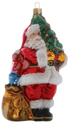 Vánoční figurka Mikuláš s pytlem