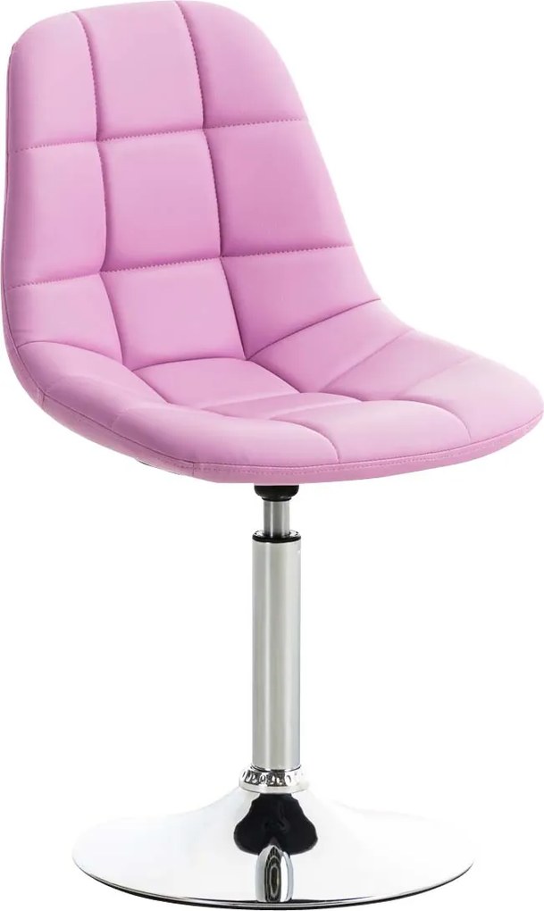 Židle Emil umělá kůže – růžová