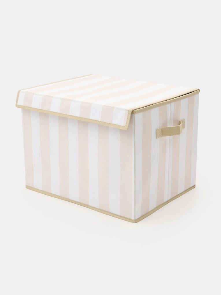 Sinsay - Skládací úložný box s pruhy - béžová