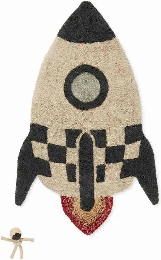 Lorena Canals, Dětský kusový koberec Rocket, 85x135, vícebarevná, dětský pokoj