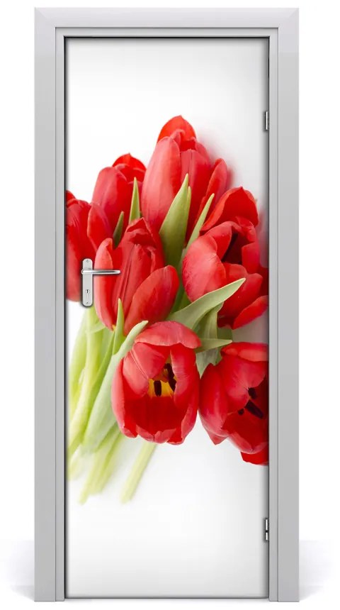 Fototapeta samolepící Červené tulipány 75x205cm