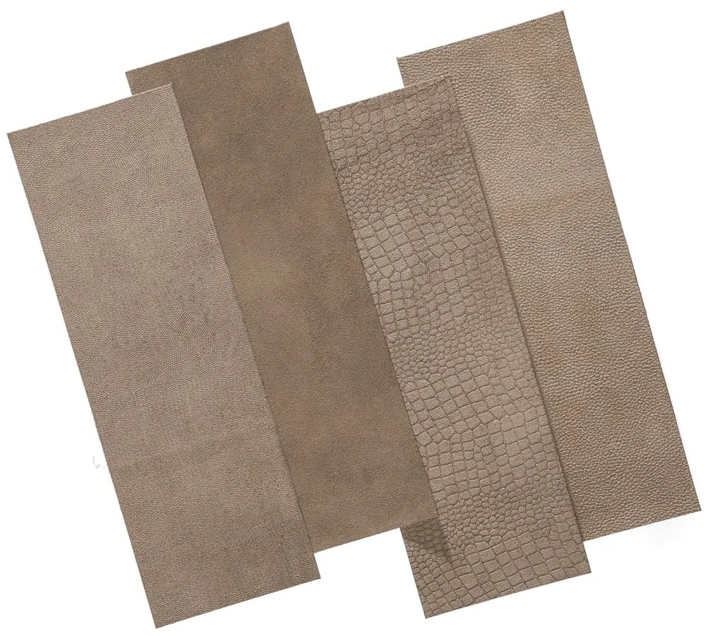 WallArt Kožené nástěnné panely Stubbs smokey taupe 16 ks, WallArt 440934