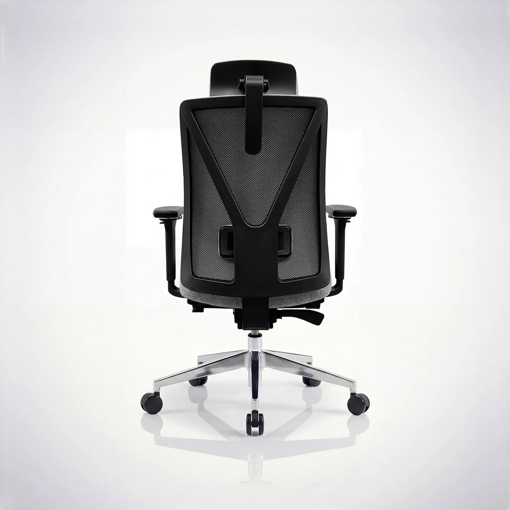 Ergonomická otočná kancelářská židle, šedá: VECTOR