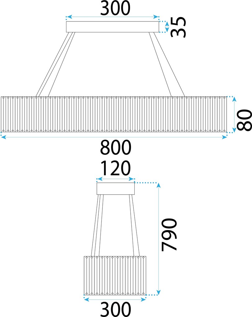Toolight Toolight, LED stropní svítidlo, 32W, APP1547-CP, chromová, OSW-05476