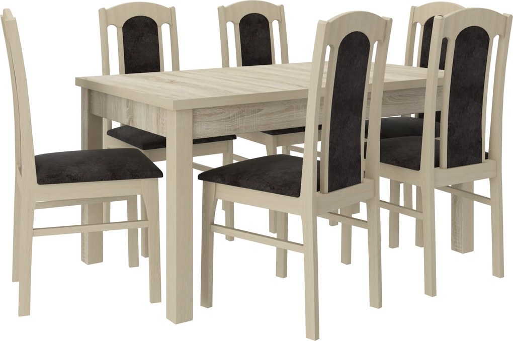 ADRK Furniture Sada stolu s židlemi RODOS 53 SE-ROD-53-S-B109