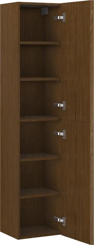 Mexen Rivel, koupelnový podstavec 35 cm, 2 dvířka, drážkovaný, ořech, 91A21-03016-2-BF86