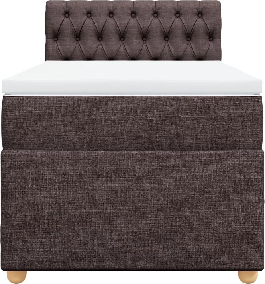 Box spring postel s matrací tmavě hnědá 90x190 cm textil 3288845