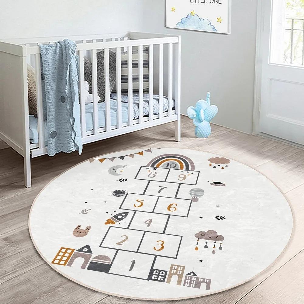 Krémový dětský koberec ø 80 cm Comfort – Mila Home