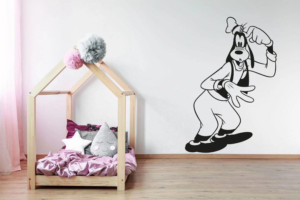 Lepy.cz Samolepka na zeď Goofy Velikost (šířka x výška): 35x51cm, Barevná varianta: Krémová