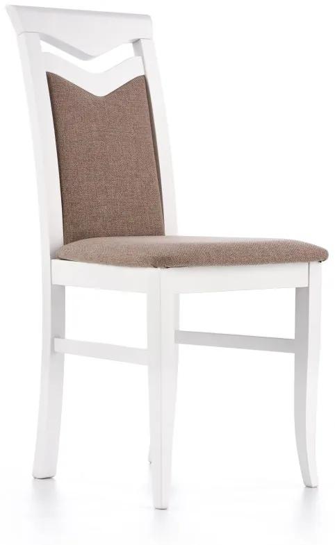 Židle CITRONE (Bílá / Světle hnědá)