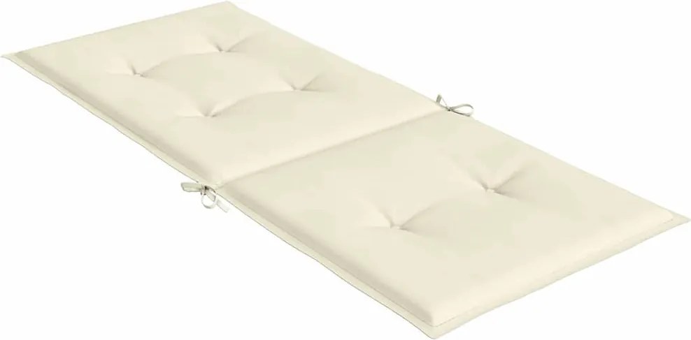 Podušky na židli vysoké opěradlo 6 ks krémové 120x50x3cm textil 314106