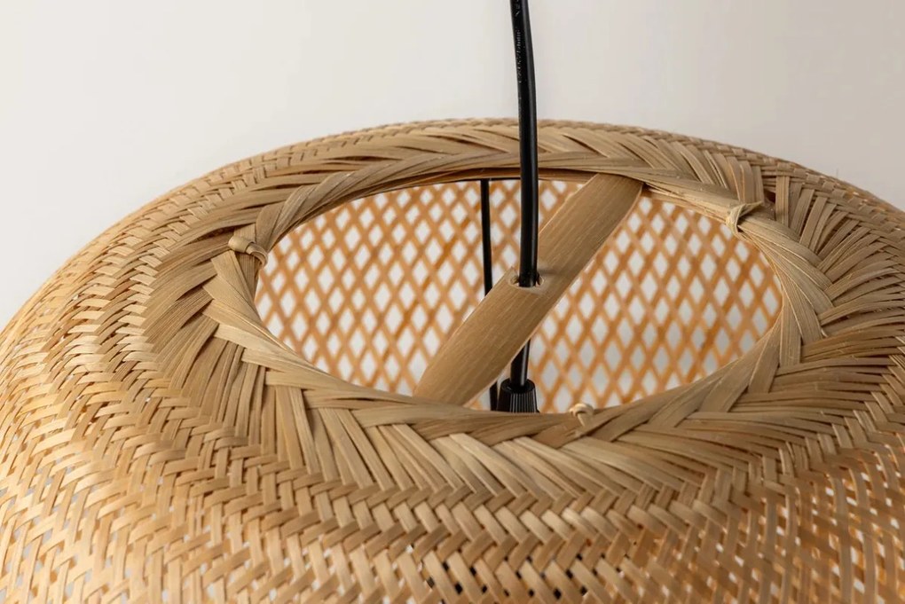 Designové závěsné svítidlo Lorelei 48 cm bambus