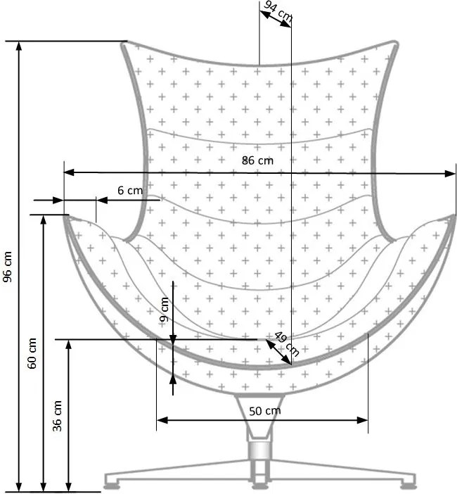 Křeslo Luxor Dark, hnědá / stříbrná