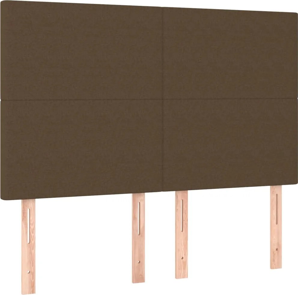 Box spring postel s matrací tmavě hnědá 140x200 cm textil 3136440