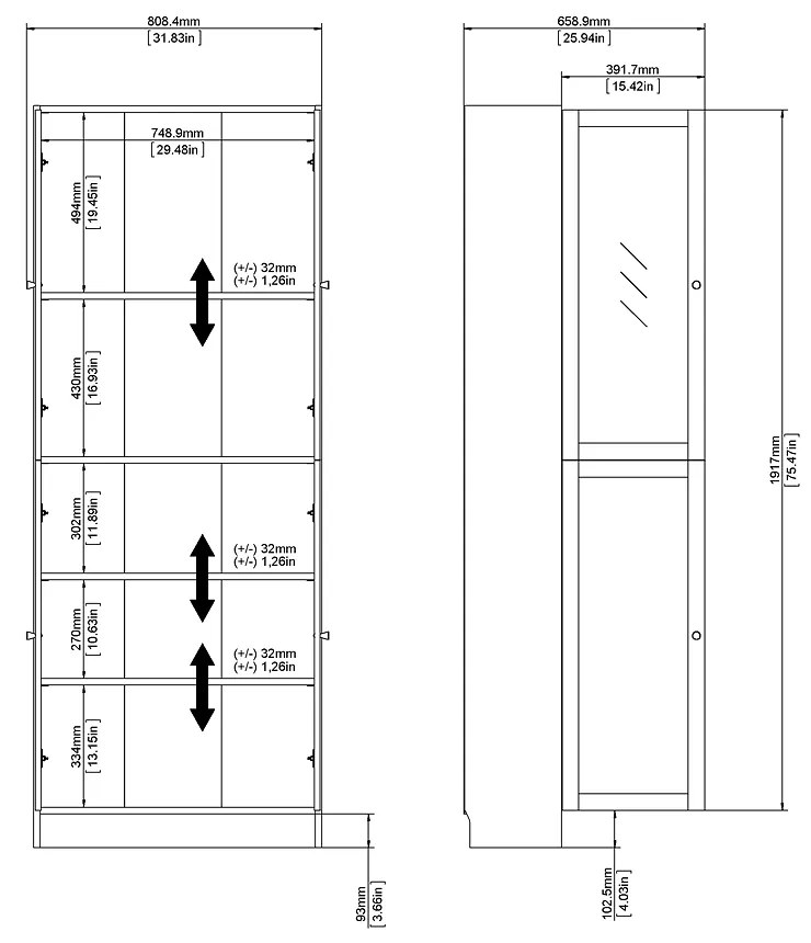 Tvilum Knihovna Basic 71760/24 bílá