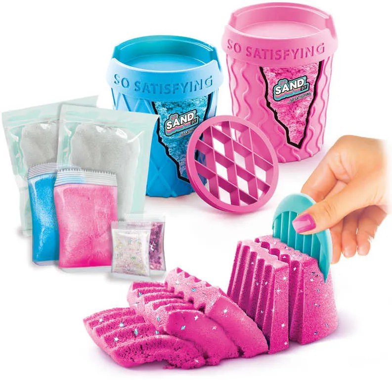 EP Line So Sand kouzelný písek set 2 kelímky s nástroji a doplňky různé barvy ep03873