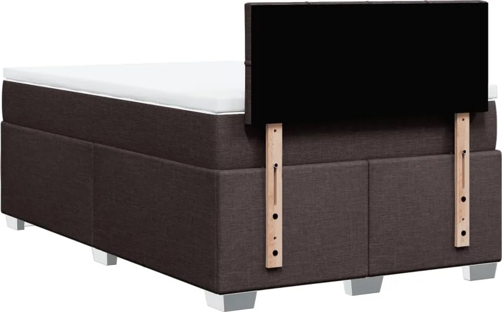 Box spring postel s matrací tmavě hnědá 120x190 cm textil 3285830