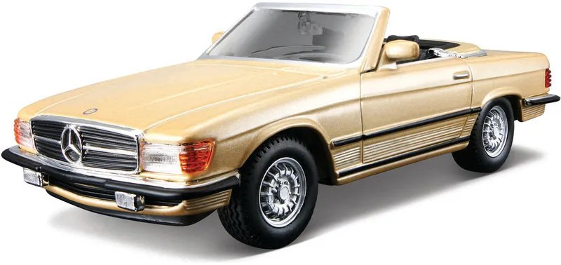 Bburago mercedes benz 450 sl 1977 1:32 zlatá