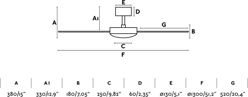 FARO MALLORCA 33292 51,2“ matný nikl/šedá/javor Reverzní stropní ventilátor