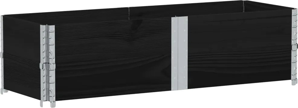 Zahradní truhlík černý 150x50 cm masivní borové dřevo 3295408