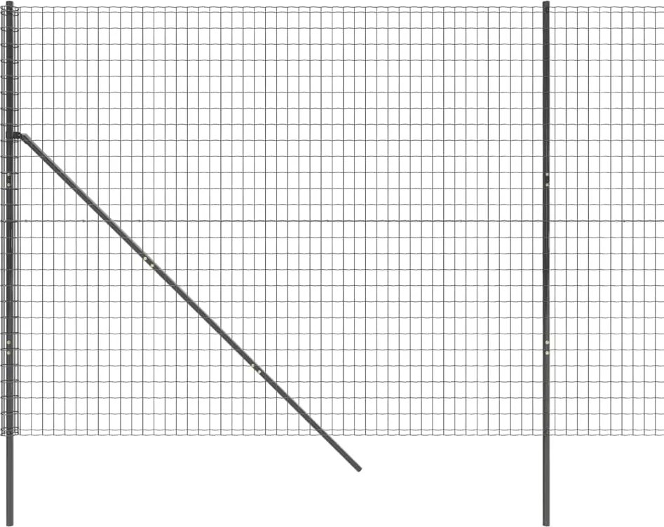 Drátěný plot antracitový 2 x 25 m pozinkovaná ocel 154206