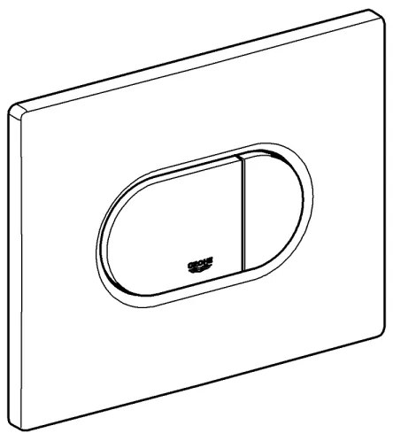GROHE 38858SH0 - Splachovací tlačítko ARENA COSMOPOLITAN 156 × 197 mm bílá