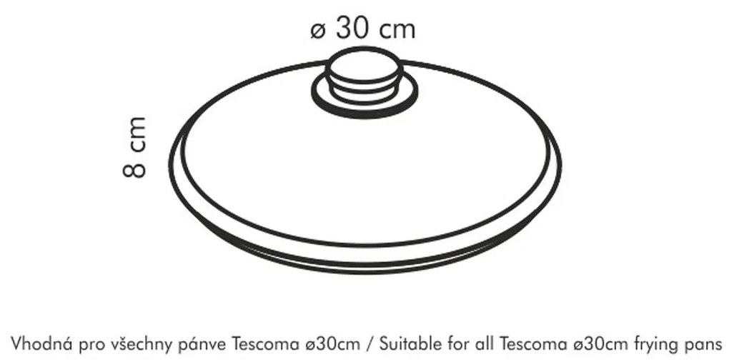 TESCOMA Skleněná poklice UNICOVER ø 30 cm