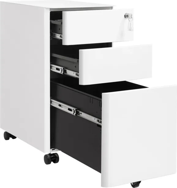Mobilní skříňka bílá AUK-E1130 WT