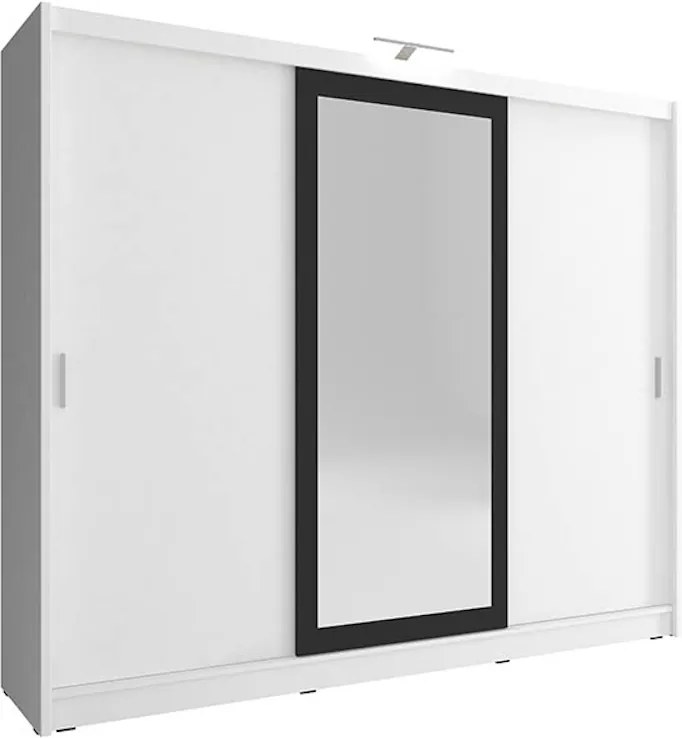 Šatní skříň WHITNEY 2 250, + LED, 62x214x250, bílá