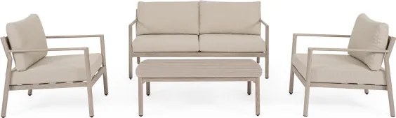 BIZZOTTO Zahradní set pohovky, křesel a konferenčního stolku SIRIUS taupe 8051836778771