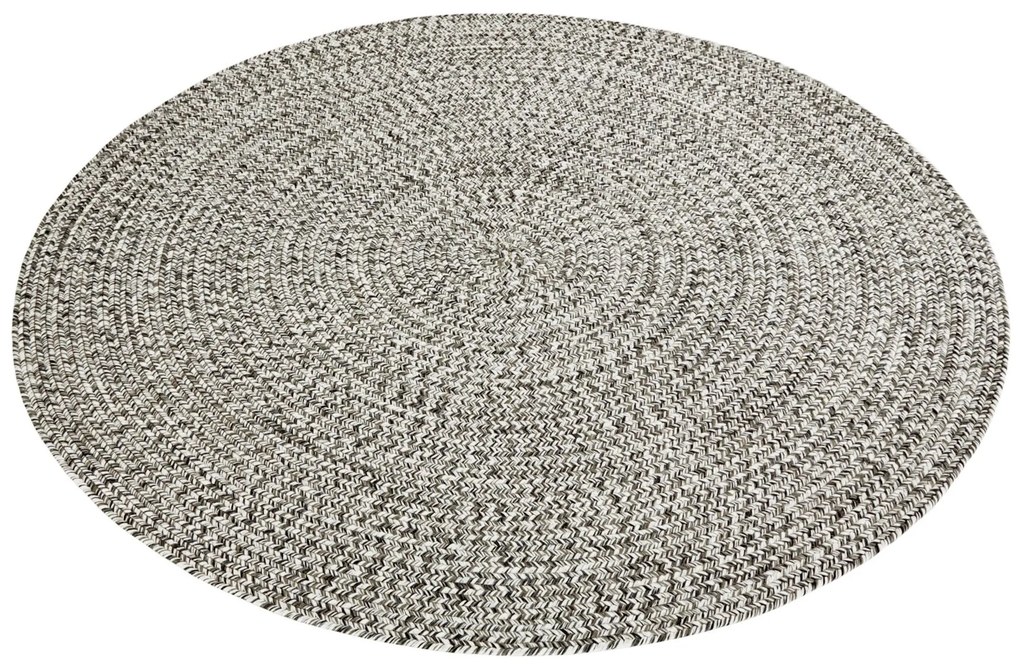 Hanse Home, Kusový koberec Braided 105552 Melange kruh – na ven i na doma, 200x200 (průměr) kruh, béžová, chodba / předsíň