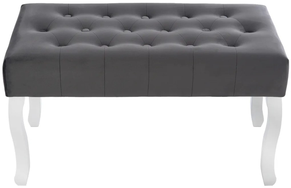 Tutumi Lavice/puf prošívaná glamour 80cm šedá